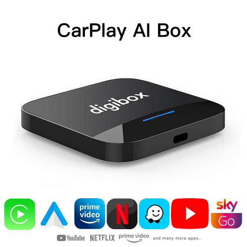 Digibox Wireless Carplay Android Auto Plug In Play Box with Youtube/Netflix streaming apps
